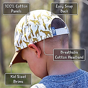 JAN & JUL Kids Baseball Cap for Girl, Pink Cotton Hat (Watermelon, 2-12 Years)