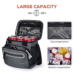 TOURIT Lunch Bag and 4 Ice Packs Bargain Perfect Combination