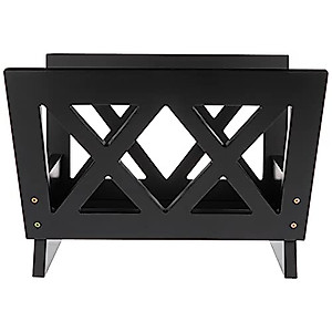 Frenchi Home Furnishing Contemporary Magazine Rack, Black