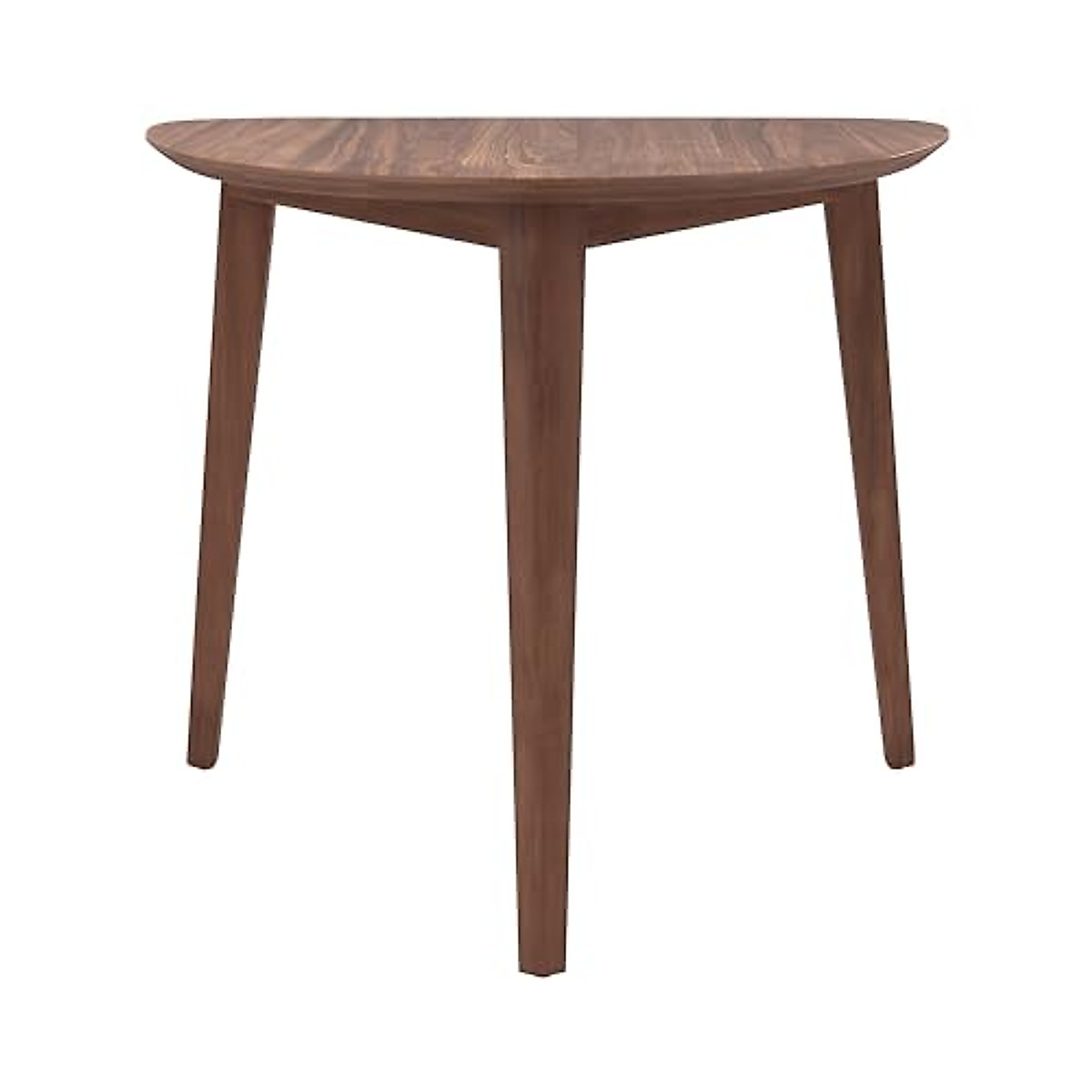 New Classic Furniture Mid-Century Modern Oscar Corner Table 3-Piece Dining Set, Walnut