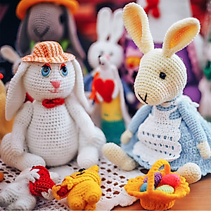 6 Pack Yarn for Crocheting and Knitting, Knitted Crochet Yarns Polyester Thread Round Rope Yarns for DIY Handbag Purse Basket Crochet Bag Fabric Yarn (Milk White)