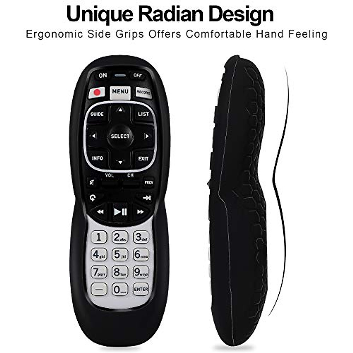 2-Pack AKWOX Silicone Protecitve Case for DirecTV RC73 Remote Control, Anti-Slip with Lanyard Shockproof Case Cover Compatible with DirecTV RC70,RC70H,RC71,RC71H,RC72,RC73B