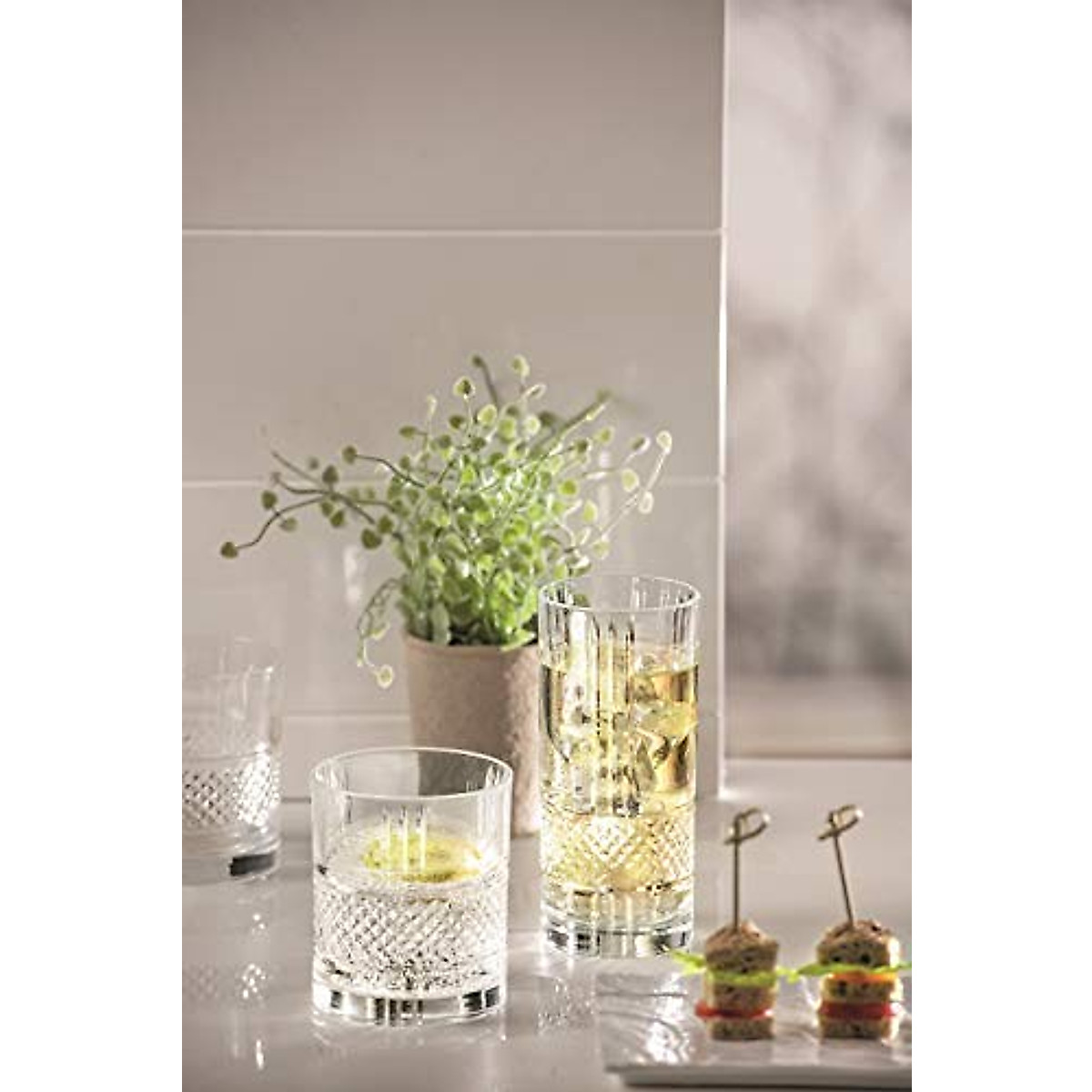 Barski Tumbler Glass - Double Old Fashioned - Set of 6 Glasses - Designed DOF tumblers - For Whiskey - Bourbon - Water - Beverage - Drinking Glasses - 12 oz. - Crystal - Made in Europe