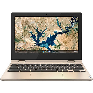 Lenovo Chromebook Flex 3 2-in-1 Convertible Laptop in Almond Intel Processor 64GB eMMC 4GB 11.6in IPS Touchscreen BT Webcam (Renewed)