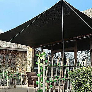 AISky Black Shade Cloth for Plants with Grommets 70% Sunblock Mesh Tarp 6.5' x 10' Greenhouse Heat Protection Shading Fabric Net for Garden Plants Patio Lawn Flowers Outdoor