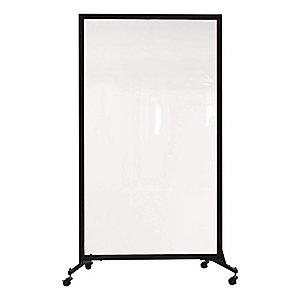 Norwood Commercial Furniture Healthy Safeguard Clear Portable Room Divider/Privacy Screen 6' 2" H- One Panel (3' 4" L) for Medical Facilities, Schools, Airports, Athletic Facilities (NOR-CRD1)