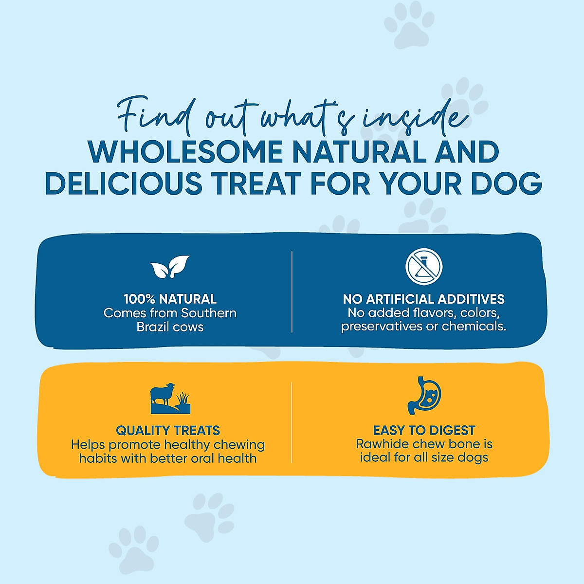 123 Treats Dog Rawhide Bones: Rawhide Bones Chews 3-4" Premium Rawhide Dog Bones, Free Range Grass Fed Cattle with No Hormones, Additives or Chemicals, Tasty Long Lasting Chews for Dogs, Pack of 15