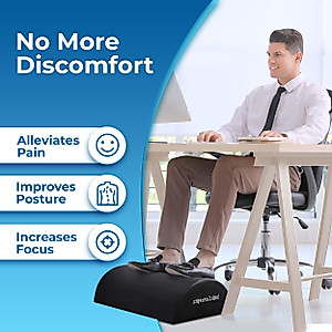 Foot Rest for Under Desk at Work - Adjustable - Ergonomic Office Desk Foot Rest, Under Desk Footrest with Washable Cover, Desk Foot Stool Work from Home Accessories