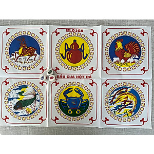 Ground Fish Shrimp Crab Dice -BAU Cua Ca Cop Vietnamase Game- BAU Ca Tom Cua- Klah Klok