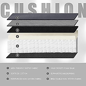 Dowinx Gaming Chair Fabric with Pocket Spring Cushion, Massage Game Chair Cloth with Headrest, Ergonomic Computer Chair with Footrest 290LBS, Grey