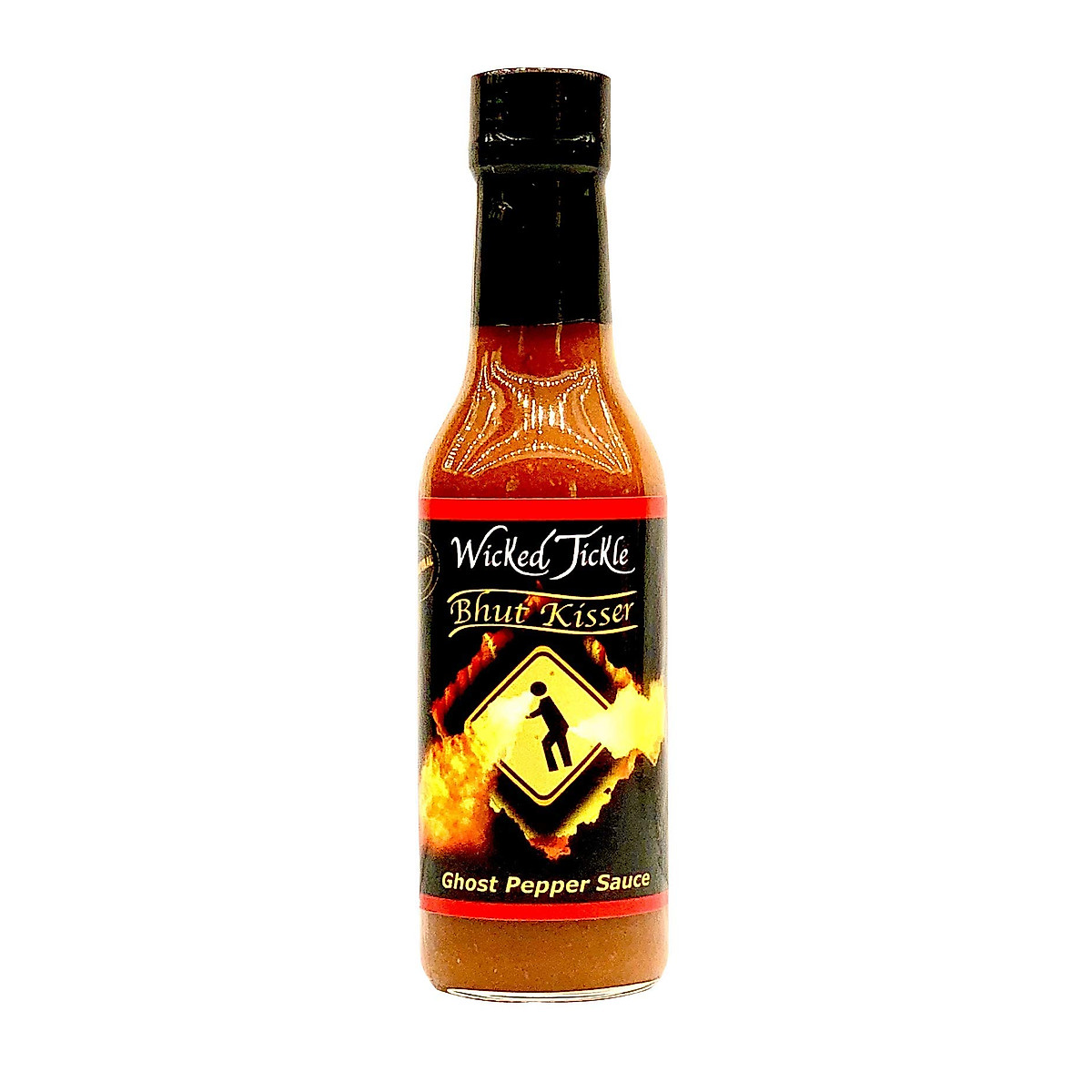 Ghost Pepper Hot Sauce 7 Whole Ghost Peppers Wicked Tickle Bhut Kisser Very Hot