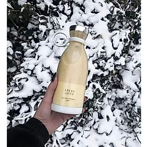 Portable Electric Juicer Bottle | Mini Blender for Fresh Juice, Smoothies | Wireless Rechargeable Personal Travel Blender Milkshakes Juicer On the Go (White)