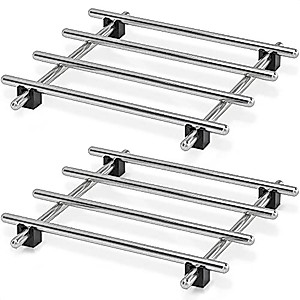 2Pcs Stainless Steel Trivet Instant Pot - 7 by 7-inch Stainless Steel Pot Stand Kitchen Trivets for Hot Dishes - Cast Iron Trivet for Wood Stove Trivet Runner - Trivets for Kitchen Counter Pot Holder