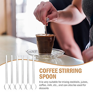 DOITOOL 6Pcs Clear Glass Espresso Spoons Teaspoons, Glass Stirring Spoons Coffee Mixing Spoons Coffee Tea Stirrers for Home Bar Party, 5.58