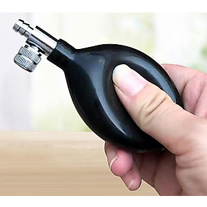 Brccee AC 2 Pcs Blood Pressure Bulb Pump Replacement, Healthy Sphygmomanometer PVC Adjustable Pump Bulb Rubber Blood Tester, Black