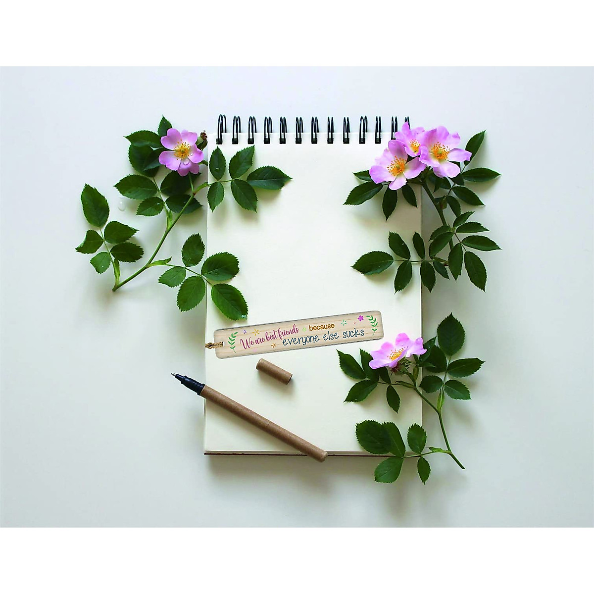 KYBELEBOHO - We are Best Friends Because Everyone Else Sucks - Wooden Bookmarks - Sign Gift - Bookmarks for Book Lovers - Book Markers for Women