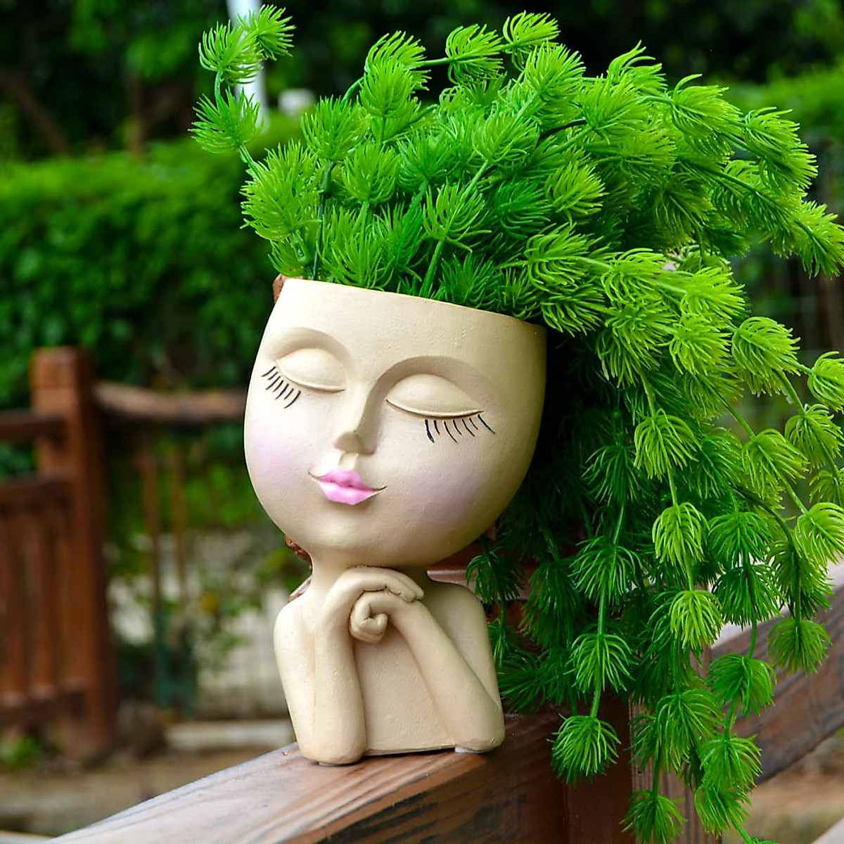 Face Planter Pot Head Planters, Lady Heads Flowerpot, Cute Girl Faces ...