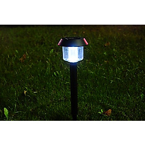 Solario Garden Decor Solar Powered Stake Lights- Pack of 6- Decorative Classic Lamps- Highest Lumen LED Brighter Than Standard- Superior Monocrystalline Panel (Black)