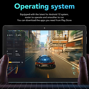 Tablet PC, 5.0 Front 8MP Octa Core Processor GPS 10.1 Inch 2 in 1 Tablet 4G Network 6GB RAM 128GB ROM for Work for Entertainment (US Plug)