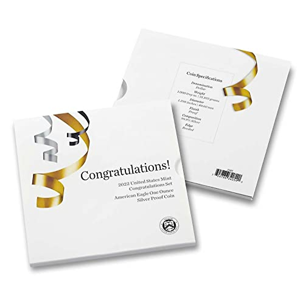 2022 W 2022 Congratulations Set includes 2022 W Proof 1oz Silver Eagle $1 $1 Seller Seller