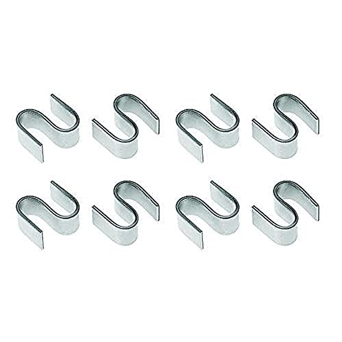 Quantum Storage Systems S-HOOK for Wire Shelving Units, Chrome Finish (Pack of 8)