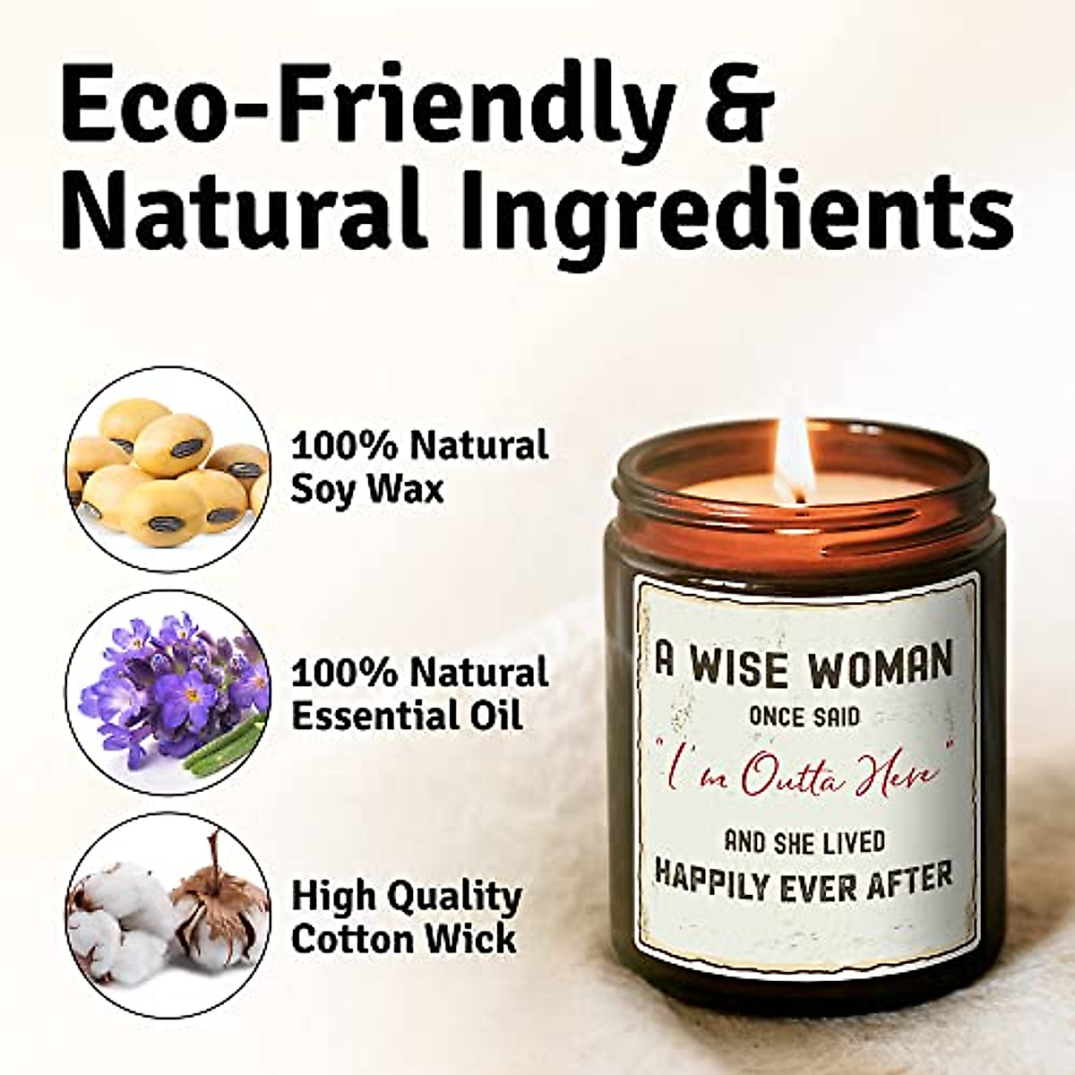 Retirement Gifts for Women Coworker Leaving Gifts for Women, Farewell, Happy Retirement, Going Away Gifts, Goodbye Gifts for Coworkers, Colleagues, Lavender Scented, 7oz Soy Wax Candles