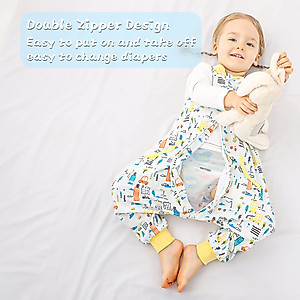 WONDAY Toddler Sleep Sack, Sleep Sack 2t-3t, Sleep Sack Baby Wearable Blanket, Sleeping Bag Summer Toddler Baby Sleep Sacks with Feet, Sleeveless Soft Toddler Sleeping Sack