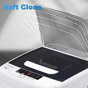 Outspurge Full Automatic Washer Machine, Portable Washing Machine, 1.7 Cu.Ft.Laundry Washer Spin with 10 Wash Programs& LED Display& Built-in Drain Pump,Ideal for RV, Camping, Apartment