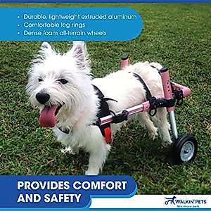 Dog Wheelchair - XS for Mini/Toy Breeds 2-10 Pounds - Veterinarian Approved - Dog Wheelchair for Back Legs