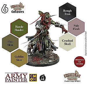 The Army Painter Zombicide: Green Horde Acrylic Paint Set, 6 Craft Paints for Cool Mini Black Plague and Green Horde Boardgame - Acrylic Paint Bulk, Wargames Miniature Model Art Paints