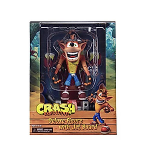 NECA Crash Bandicoot - 7” Scale Action Figure - Deluxe Crash with Jet Board