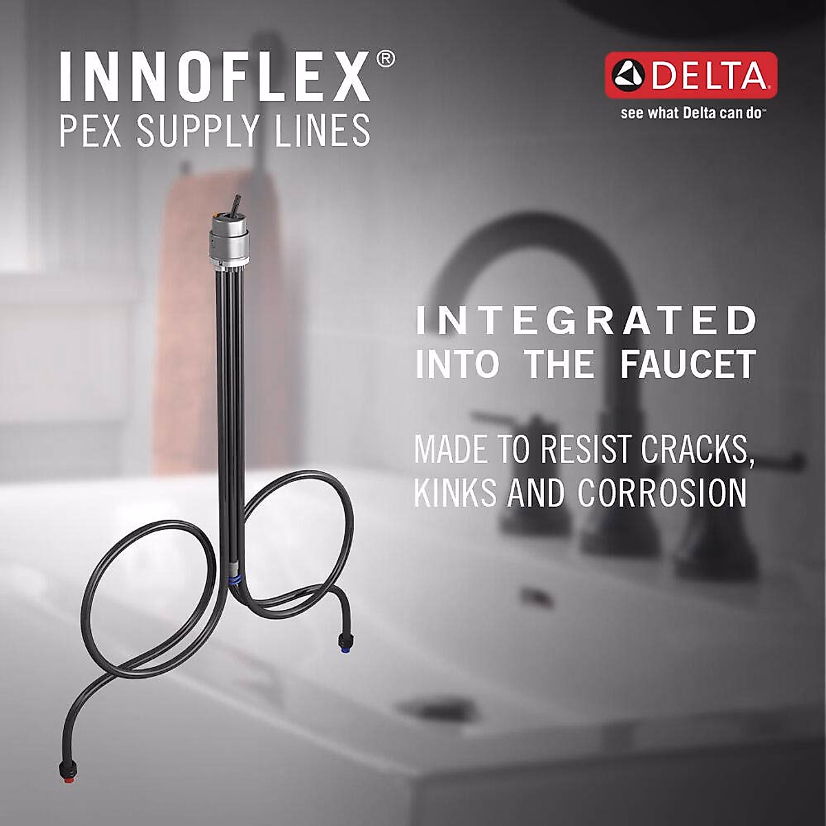 Delta Faucet Ashlyn Widespread Bathroom Faucet 3 Hole, Matte Black Bathroom Faucet Black, Bathroom Sink Faucet, DIAMOND Seal Technology, Metal Drain Assembly, Matte Black 3564-BLMPU-DST