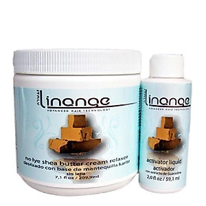 Linange No Lye Shea Butter Cream Relaxer & Activator liquid Single Application Big Sale!!