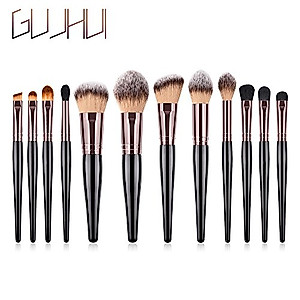 Inner Corner Brush Tools Eyebrow Makeup Foundation 12PCS Brush Cosmetic Sets Wooden Brush Eyeshadow Brush Travel Makeup Brushes