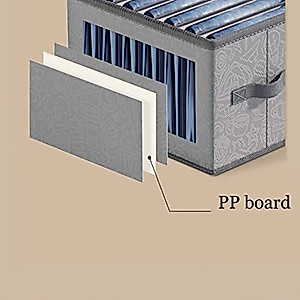 6 Pcs Clothes Drawer Organizer,Jeans, Sweater, T-shirt, Thin Coat, Dress Stackable Closet Drawer Organizer Storage Bin Container with Sturdy Handles and Built-in PP Board