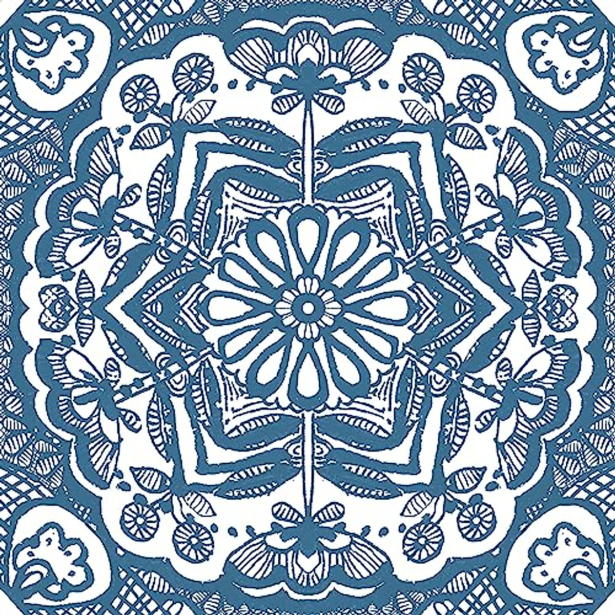 FloorPops 12-in by 12-in Blue Erina Peel & Stick Floor Tiles