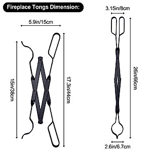 Log Grabber Fireplace Tongs Wood Fired Oven Tool Grill Camping Fire Pit Tool