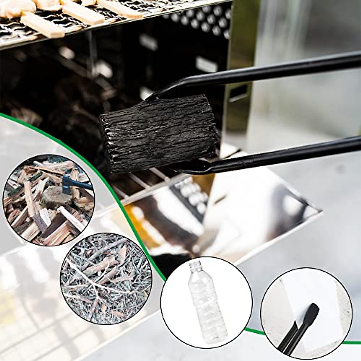 Gvtufeil Fire Pit Tongs,16.7 Inch Portable fire pit Tools, Heavy Duty Metal Outdoor/Indoor Firewood Tongs, fire pit accessories for Wood-Burning Fire Pit/Campfire BBQ Fireplace-Gripping Grabber Tool