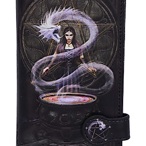 Nemesis Now Anne Stokes The Summoning Witch and Dragon Embossed Purse, Black, 18.5cm, Polyurethane
