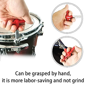 EASTROCK High Torque Drum Keys Pack of 4 with More Advanced Material Rubber And Plastic Handles Drum Key,Durable Tool Drum Torque Tuning Key With Hole(Red)