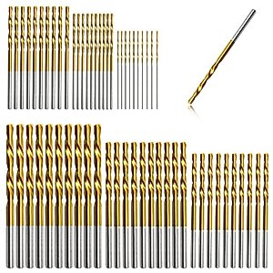 Hyamass 60Pcs Twist Drill Bit Set,1.0mm-3.5mm Drill Bit Assorted Set Premium 4341 HSS Micro Drill Bits for Hardened Metal, Stainless Steel, Cast Iron, Wood，Plastic and Aluminum Alloy