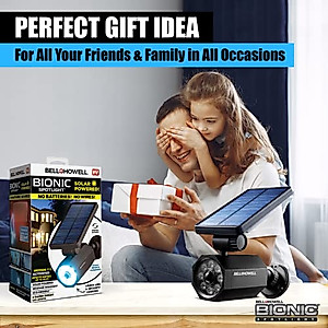 Bell+Howell Bionic Spotlight Original LED Solar Outdoor Lights with Motion Sensor Super Bright Outdoor Solar Lights Waterproof Landscape Lighting for Yard, Garden Outdoor Lighting As Seen On TV