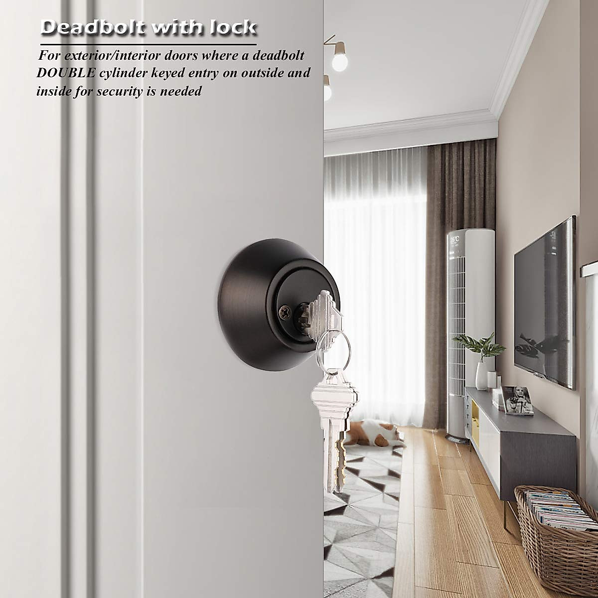 Gobrico 2 Keyed Alike Double Cylinder Deadbolts Door Locks with Same Key Oil Rubbed Bronze Finished