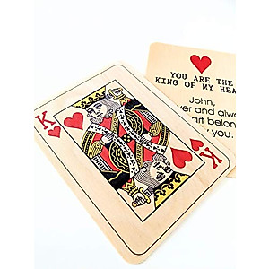 King of My Heart Personalized Valentine Card for Him Love Card Wood Card Romantic Card Valentines Day Card I Love You Card