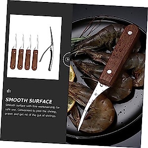 RORPOIR 1 Set Stainless Steel Shrimp Opener Shrimp Cutter Seafood Deveiner Shrimp Cleaner and Deveiner Tool Oyster Crackers Tools for Fish Scale Remover Shrimp Cleaning Supplies