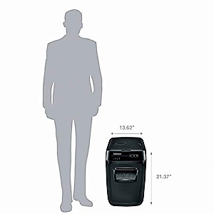 Fellowes AutoMax 150C 150-Sheet Cross-Cut Auto Feed Shredder with Jam Protection for Hands-Free Shredding (4680001), Black