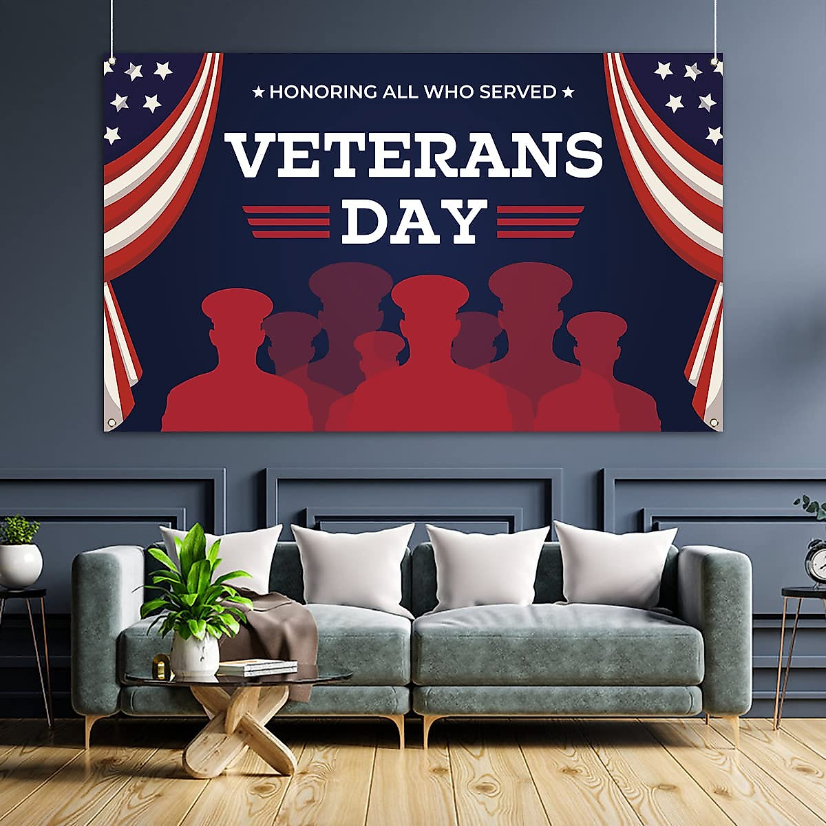 Pudodo Veterans Day Photo Booth Backdrop Honoring All Who Served Photography Background Wall Decoration