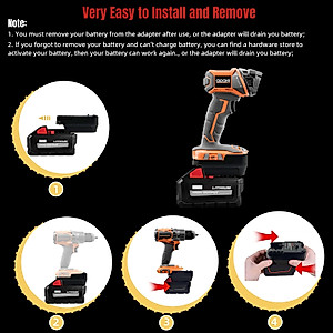 YRGJDCA for Milwaukee Battery Adapter (Convert for M18 to for Ridgid 18V)