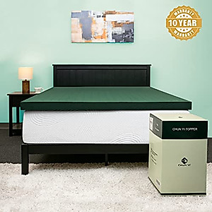 CHUN YI 4 Inch Gel Infused Mattress Topper, Cooling Memory Foam Breathable Body Support Ventilated Mattress Pad Bedding Topper(King,4 Inch)