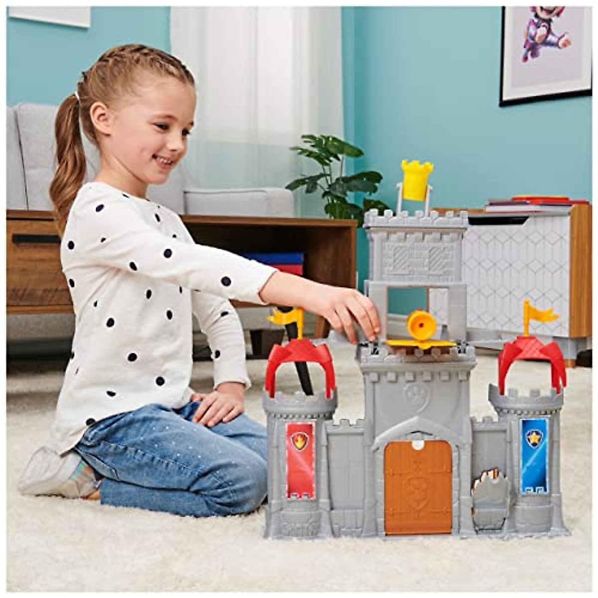 Paw Patrol, Rescue Knights Castle HQ Transforming 11-Piece Playset with Chase and Mini Dragon Draco Action Figures, Kids Toys for Ages 3 and up